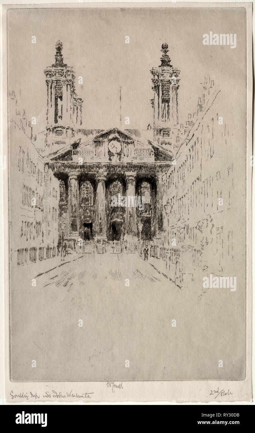 St. Johns, Westminster, 1895. Joseph Pennell (American, 1857-1926 ...