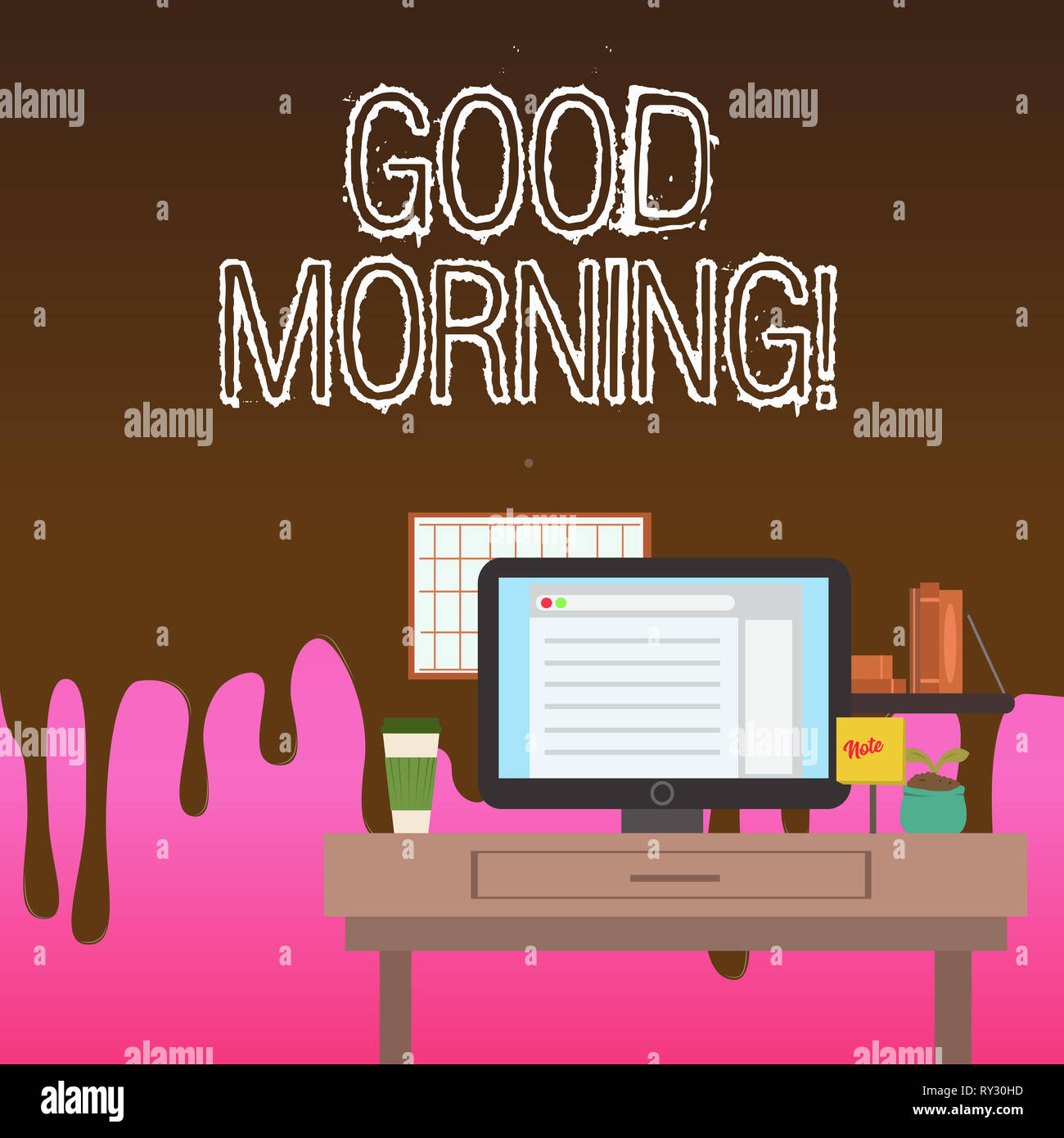 Conceptual hand writing showing Good Morning. Concept meaning Greeting ...
