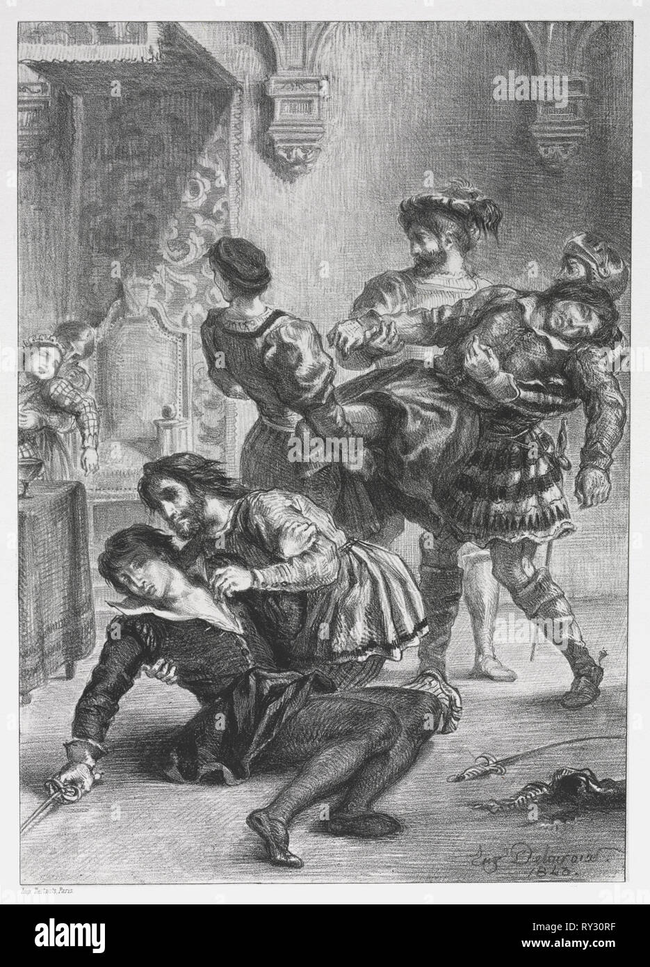 Hamlet: The Death of Hamlet, 1843. Eugène Delacroix (French, 1798-1863 ...