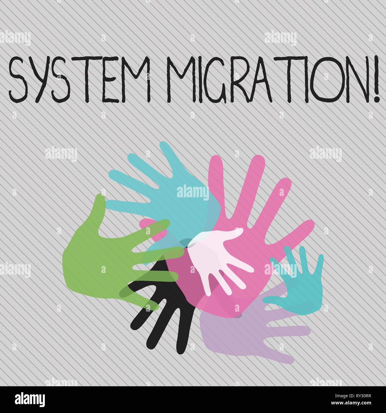 Conceptual hand writing showing System Migration. Concept meaning ...