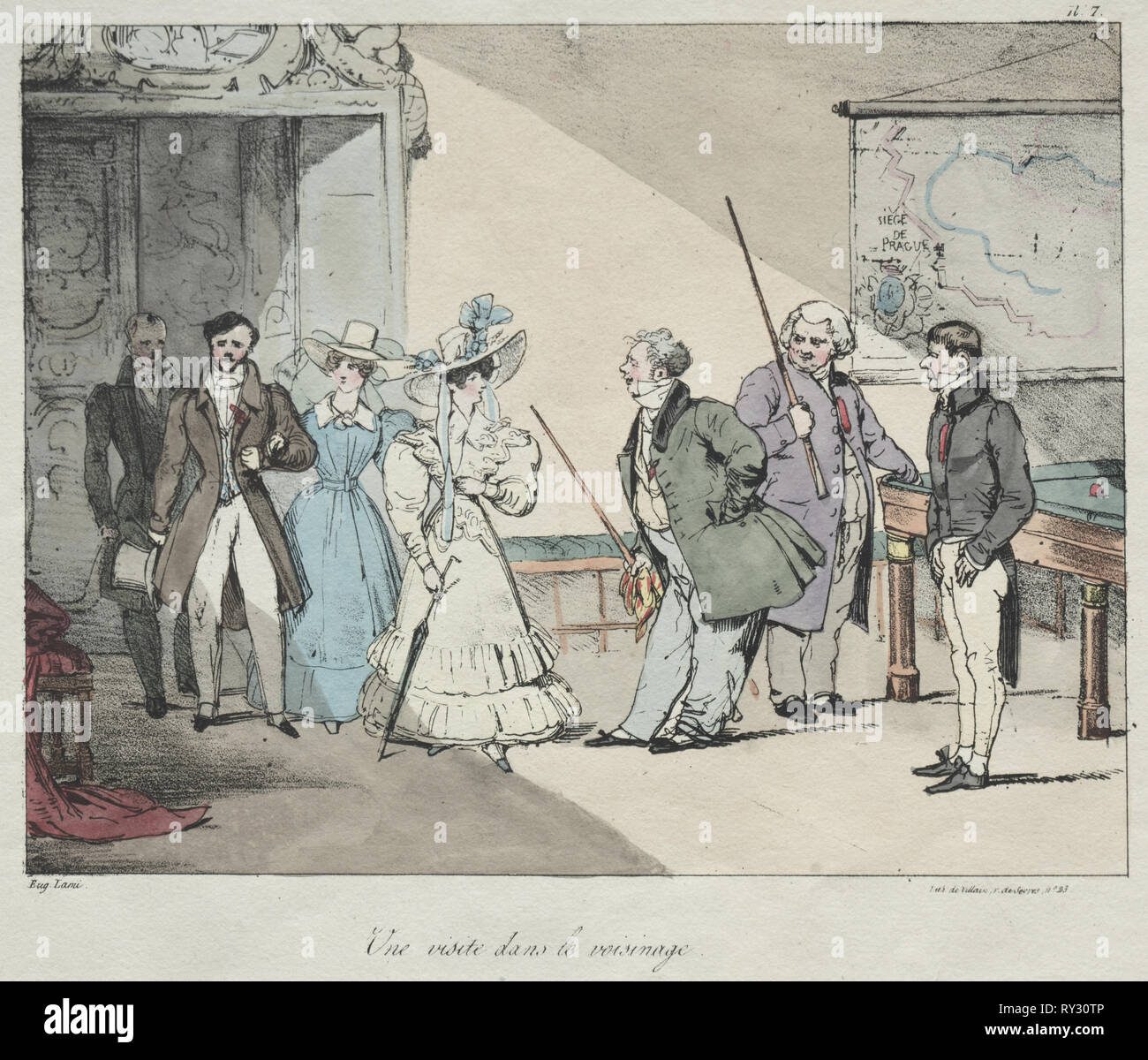 Life of the Chateau: A Visit in the Neighborhood, 1828. Eugène Louis ...