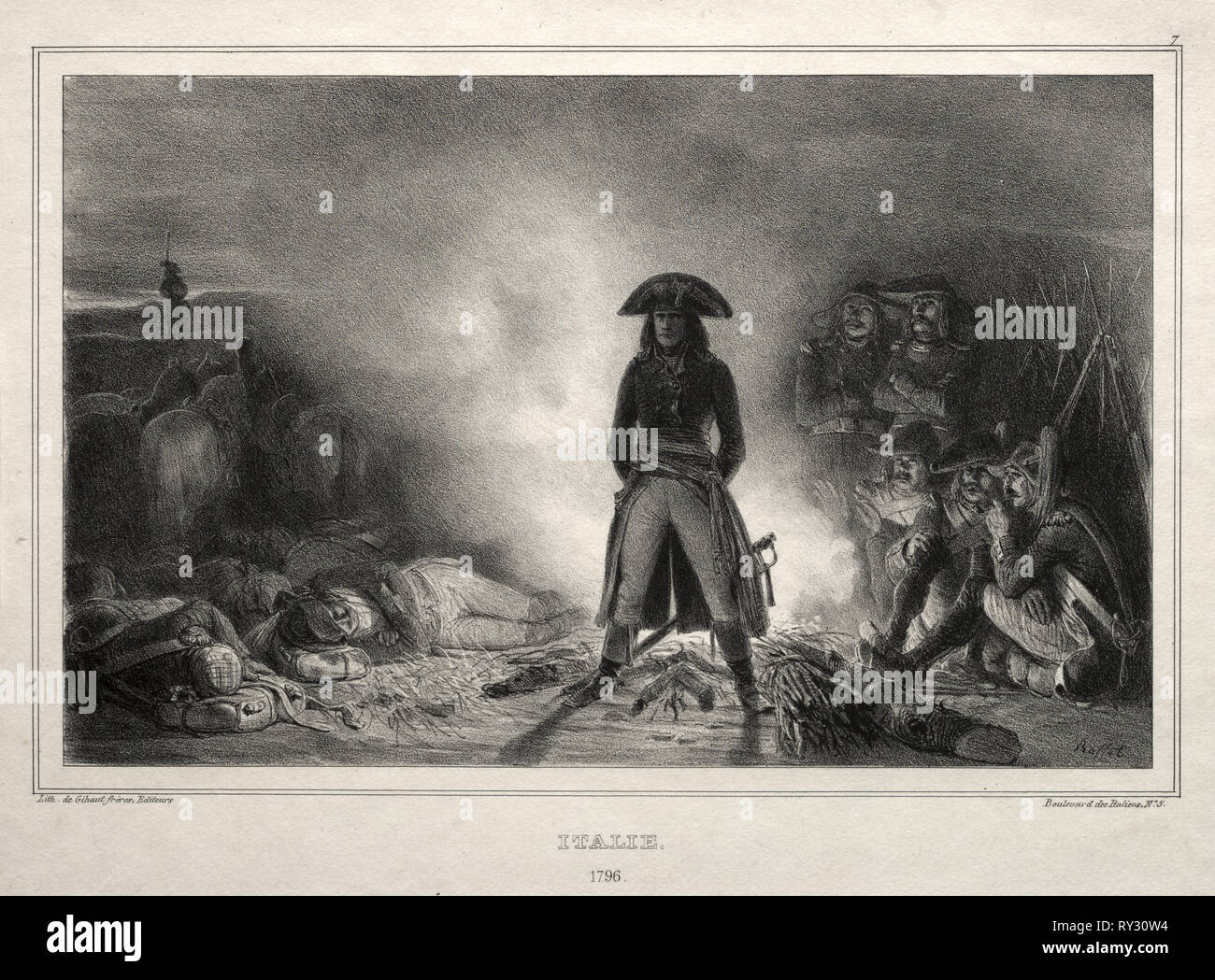 Album for 1836: Italy, 1796, Napoleon Bonaparte, 1836. Auguste Raffet ...