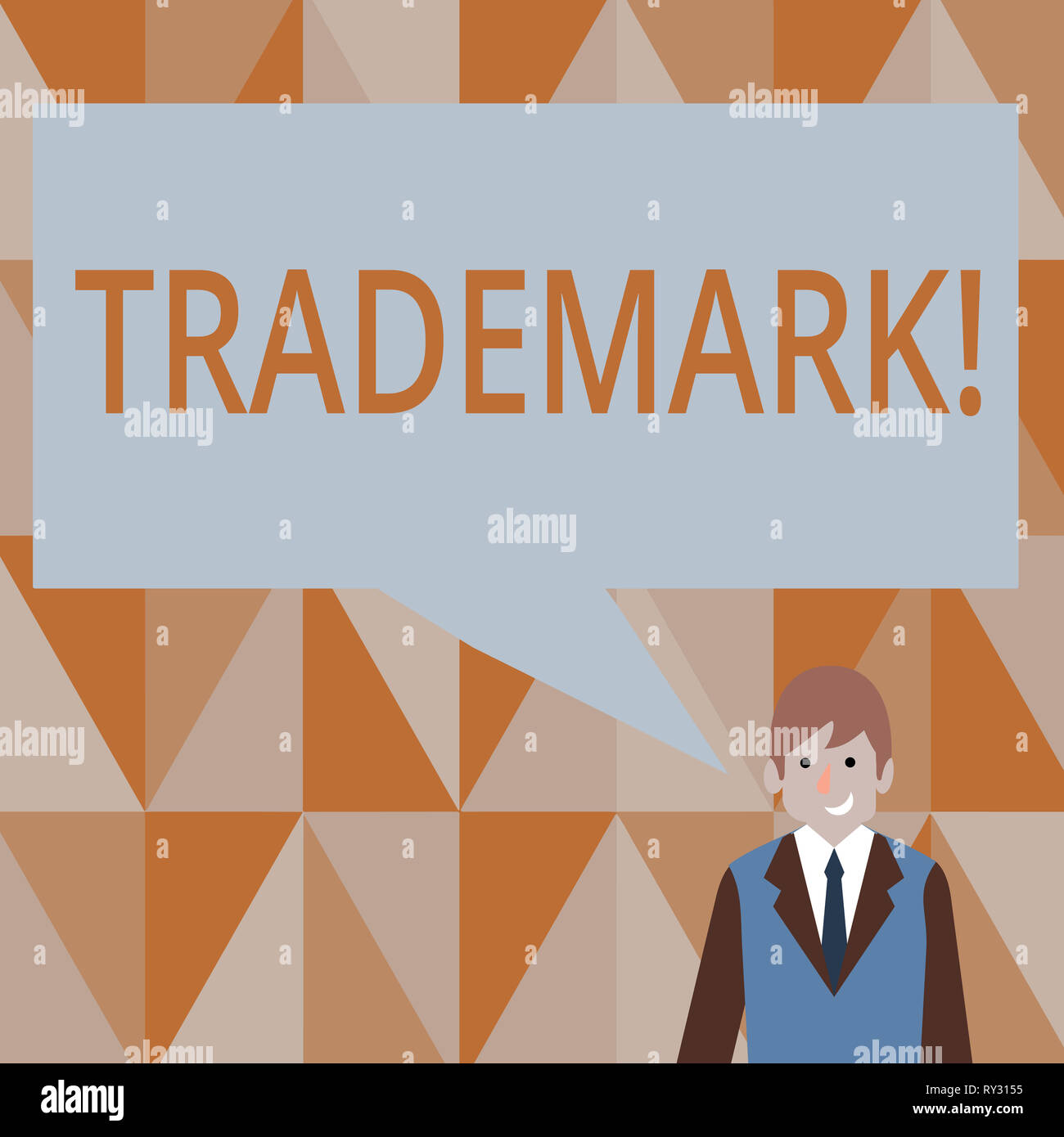 Writing note showing Trademark. Business concept for Legally registered ...