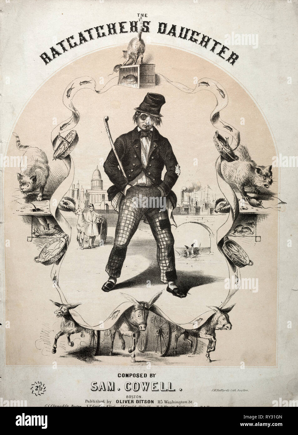 The Ratcatcher's Daughter - Sheet Music Cover. Winslow Homer (American ...