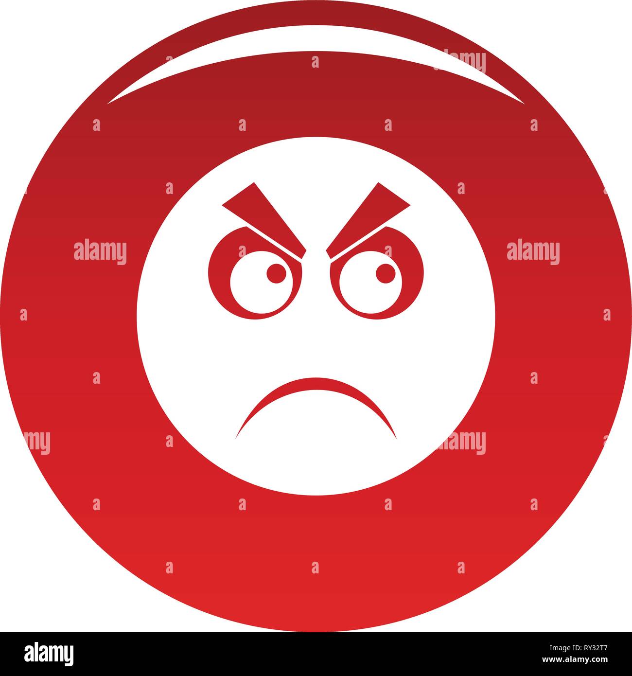 Angry smile icon. Vector simple illustration of angry smile icon ...