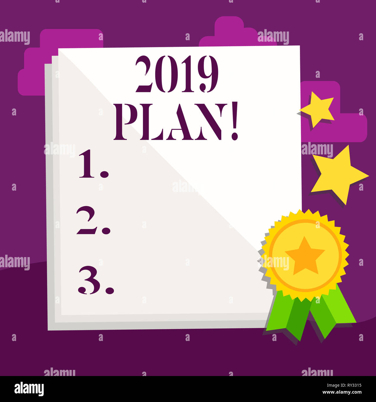 Handwriting text 2019 Plan. Conceptual photo Challenging Ideas Goals ...