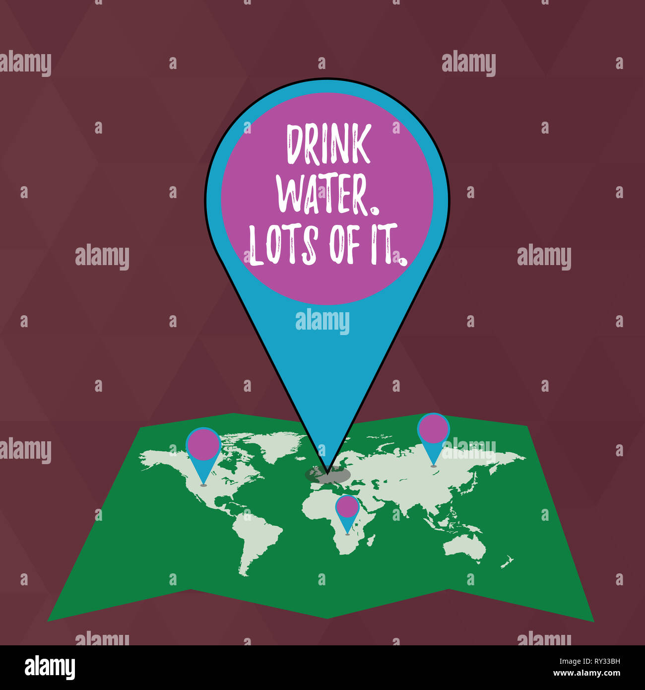 Writing note showing Drink Water Lots Of It. Business concept for ...