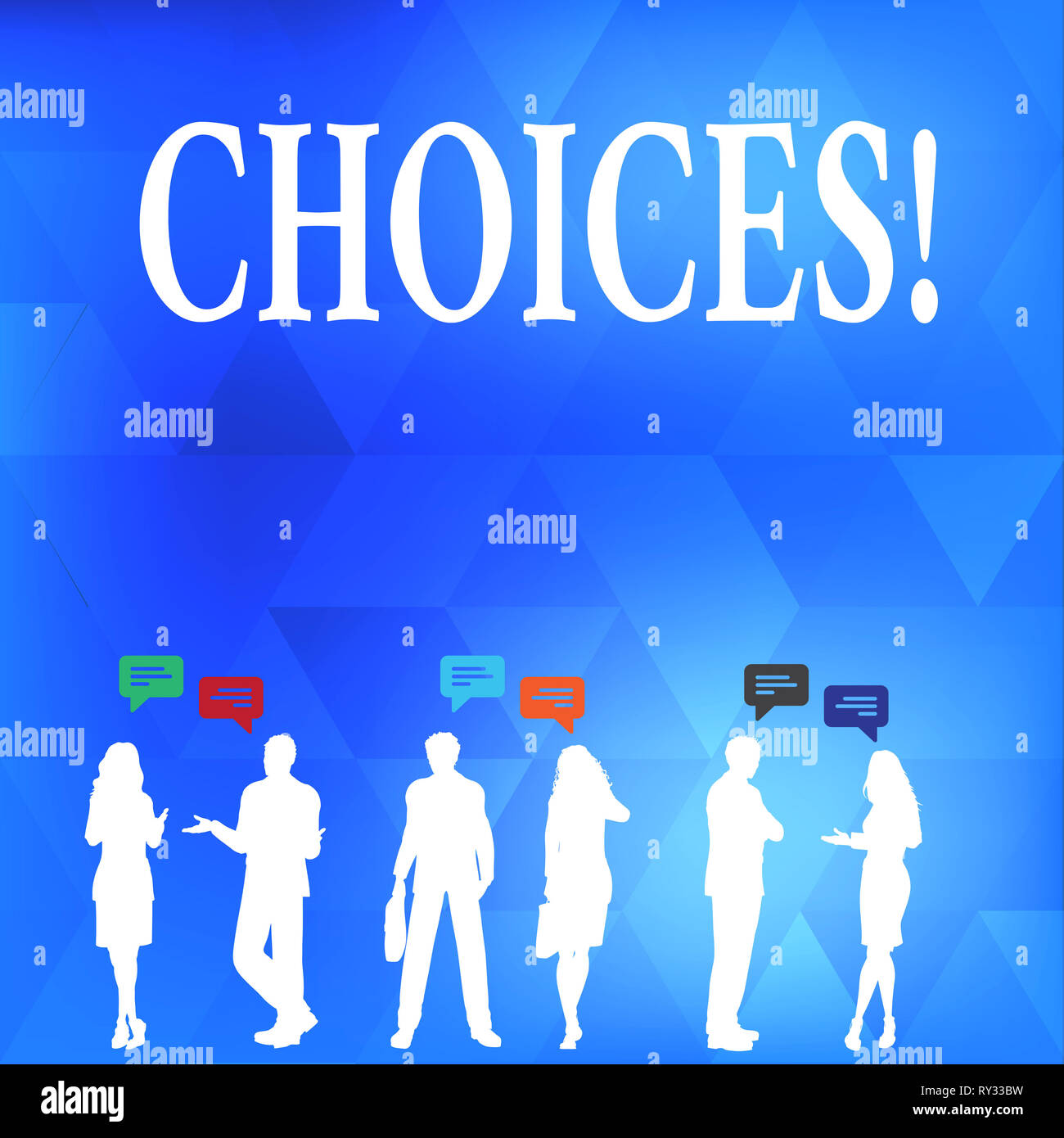 Conceptual hand writing showing Choices. Concept meaning Preference ...