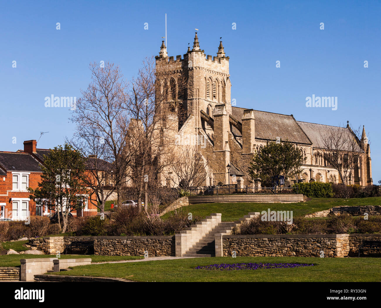 St.Hildas Church at the Headland,Old Hartlepool,England,UK Stock Photo ...