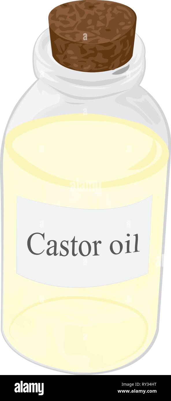 Castor oil in a bottle vector illustration Stock Vector Image & Art - Alamy