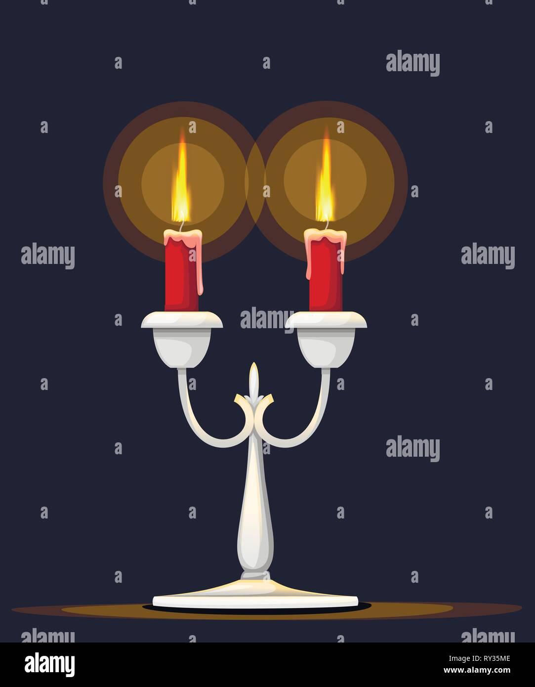 Candle lights home Stock Vector Images - Alamy