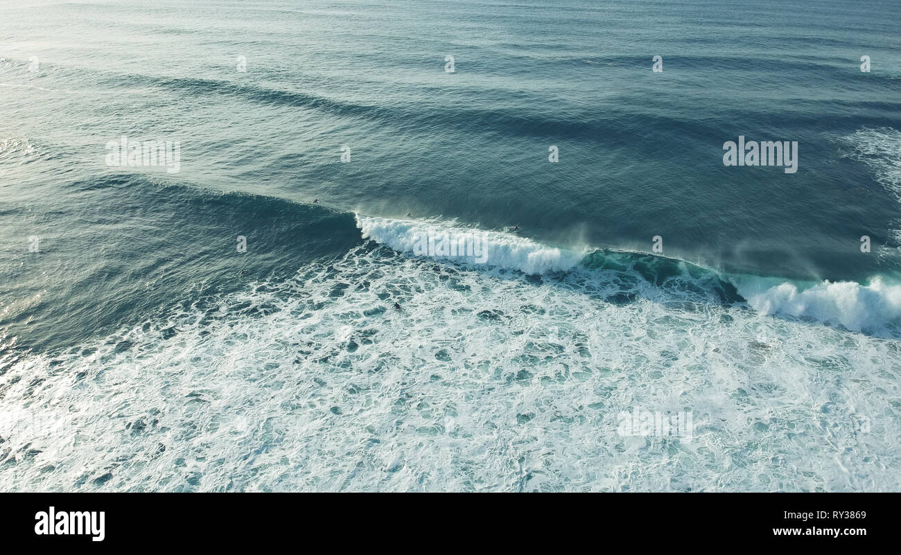 Aerial view of huge ocean wave. Drone Photo Stock Photo - Alamy