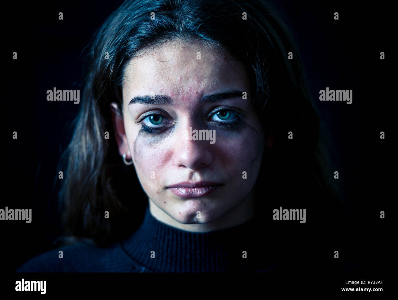 Bullying children scared and crying hi-res stock photography and images ...