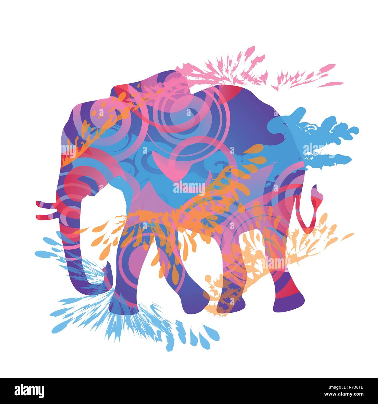 Running from wave Stock Vector Images - Alamy