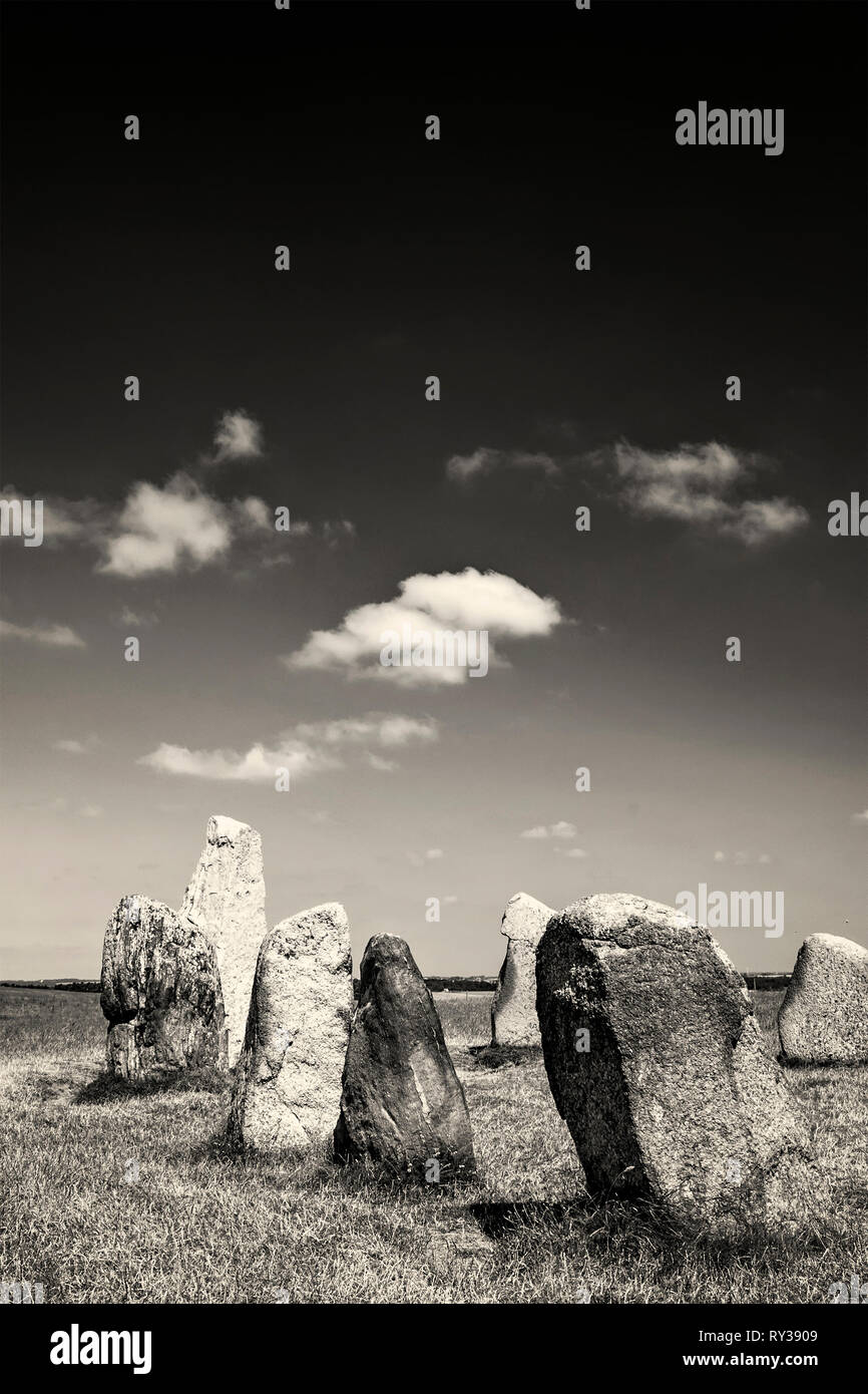 Sweden's most famous standing stones is arranged in the shape of a boat ...
