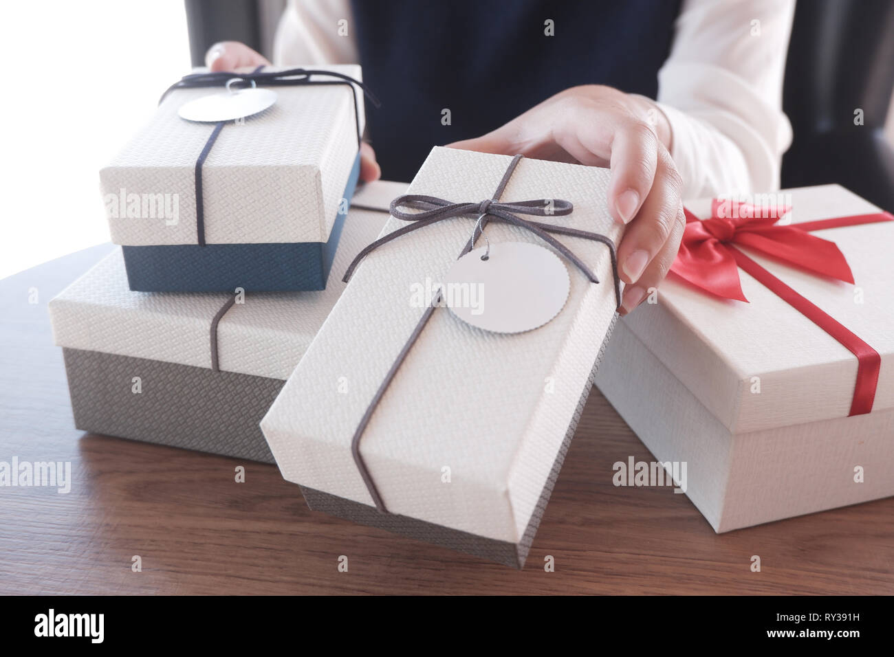 Child package delivery person hi-res stock photography and images - Alamy