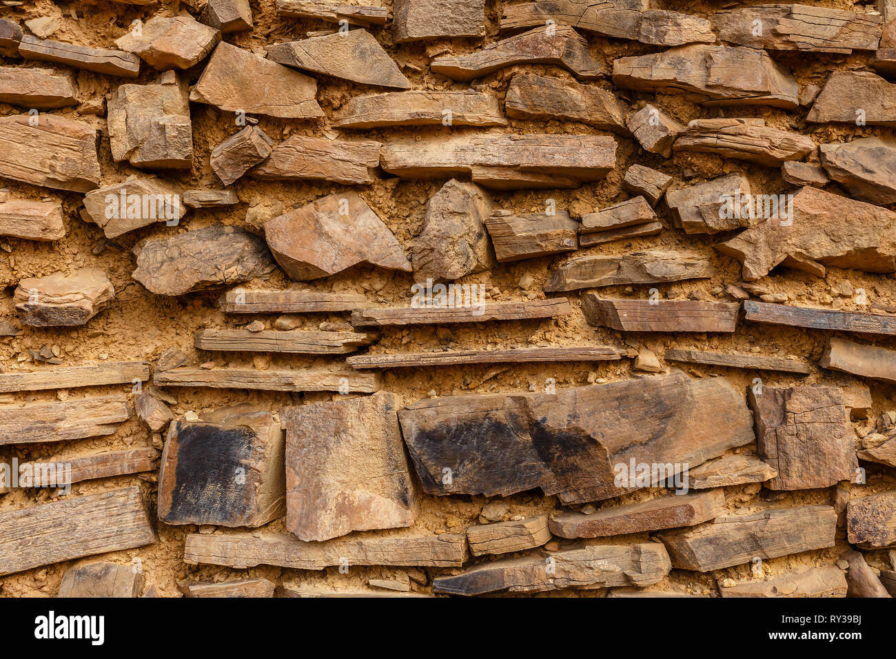 old stone wall, ruins of an ancient city, texture and background Stock ...