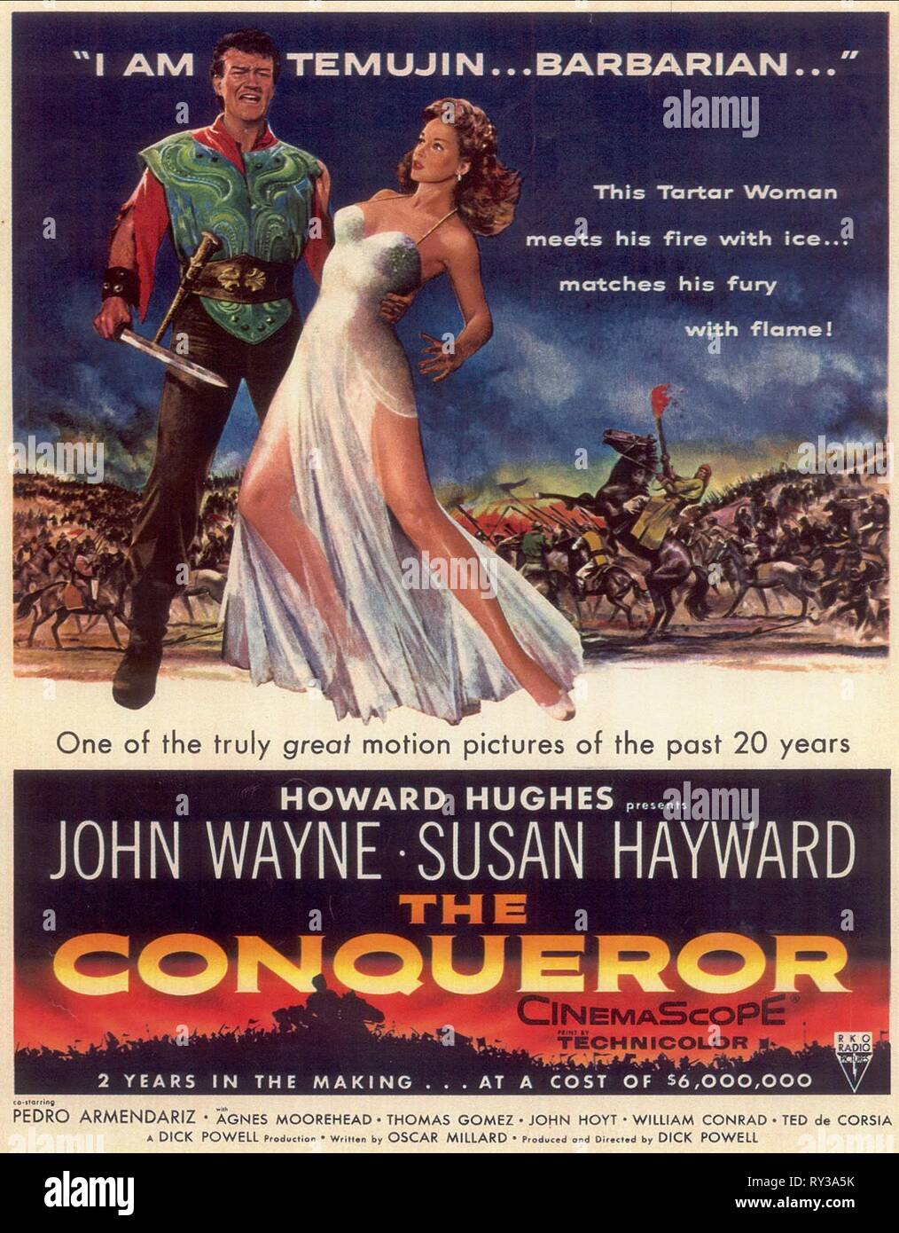 WAYNE,POSTER, THE CONQUEROR, 1956 Stock Photo - Alamy