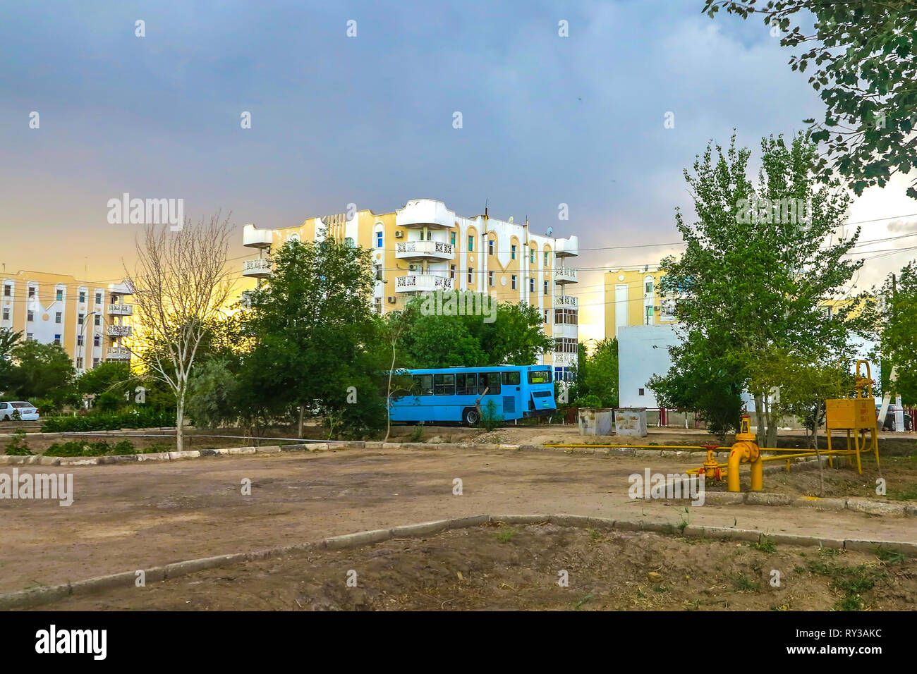 Dashoguz Turkmenistan Common Bricks Residential Apartment Buildings ...