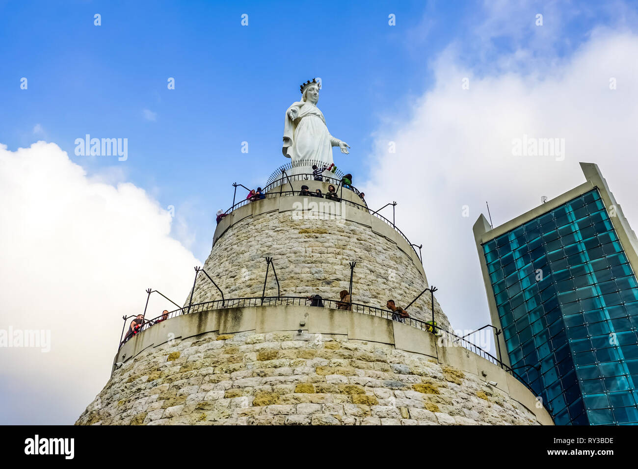Harissa Our Lady of Lebanon Marian Shrine Pilgrimage Site Monument View ...