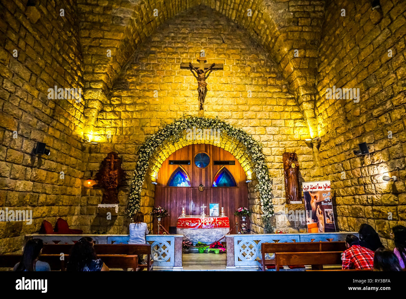 Harissa Our Lady of Lebanon Marian Shrine Pilgrimage Site Chapel ...