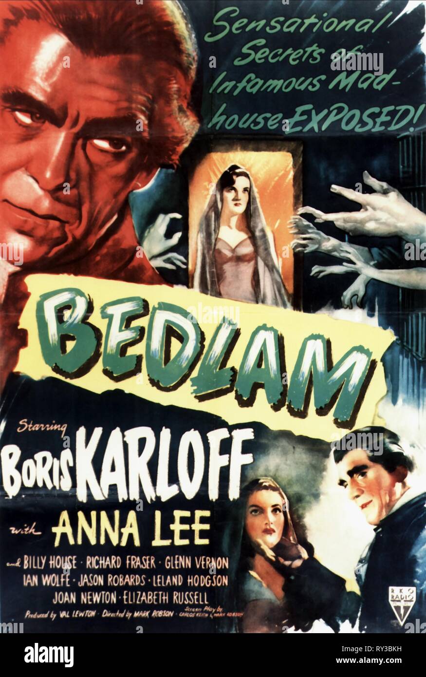 MOVIE POSTER, BEDLAM, 1946 Stock Photo - Alamy