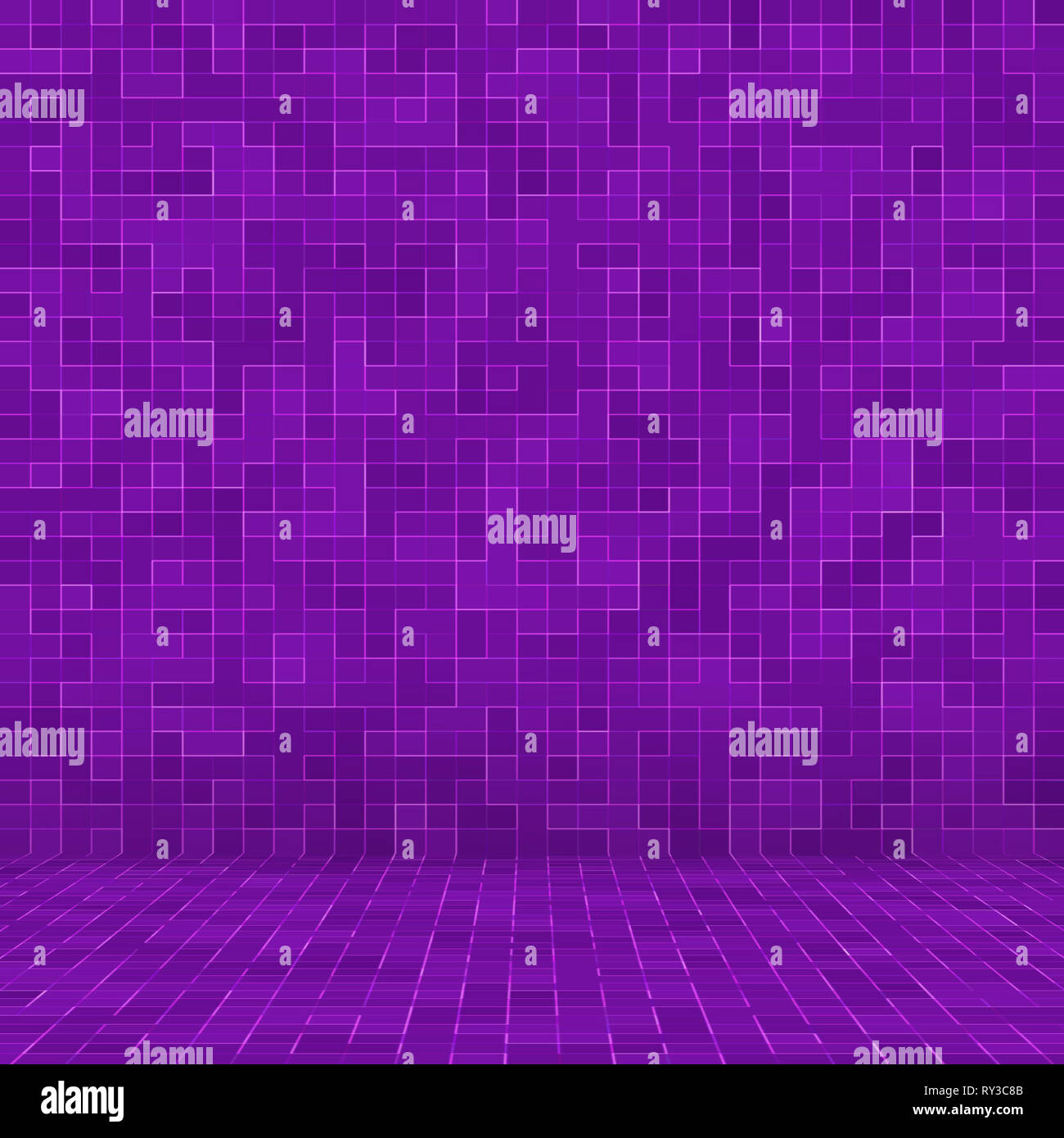 Bright purple square mosaic for textural background Stock Photo - Alamy