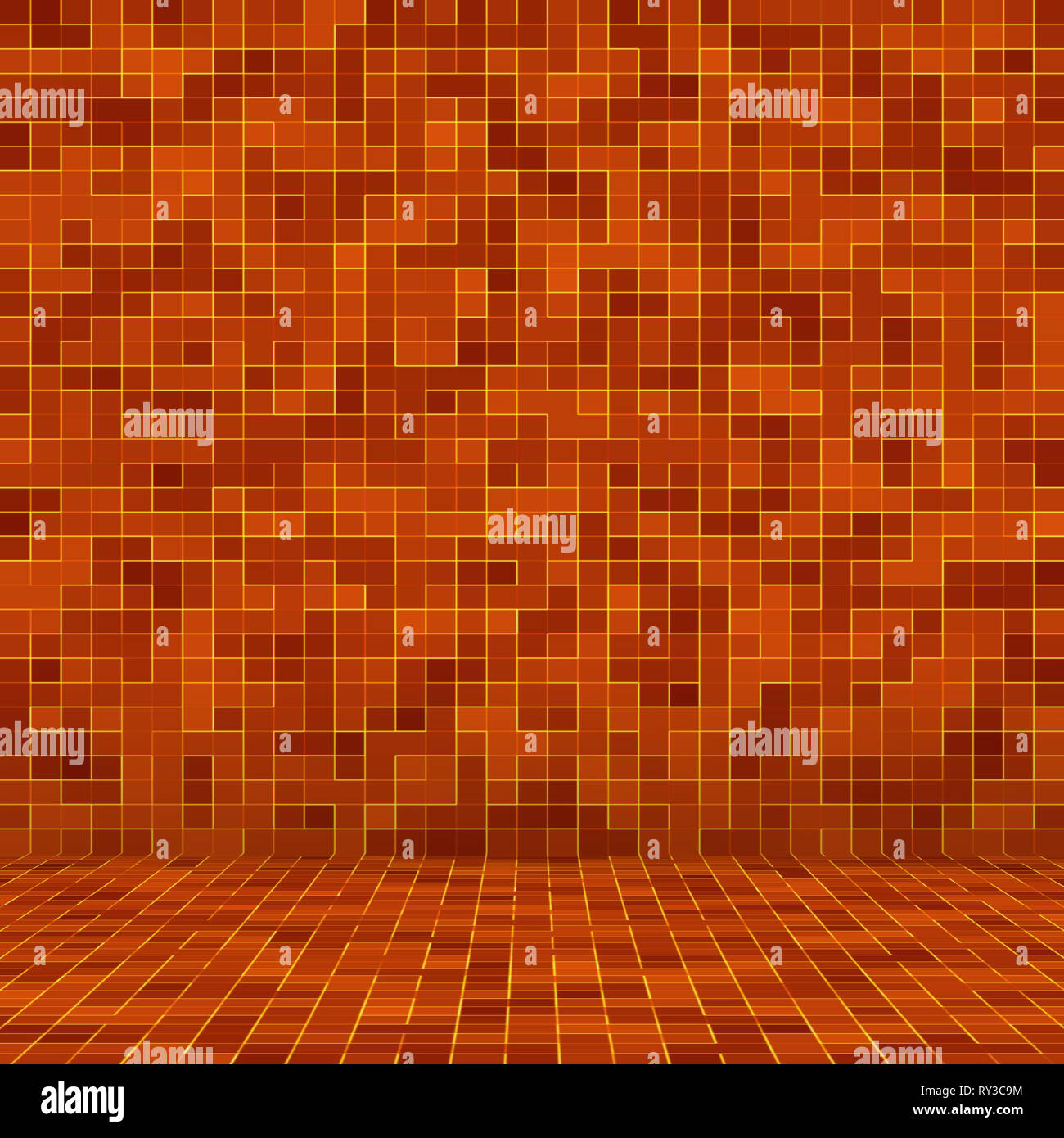 Red ceramic glass colorful tiles mosaic composition pattern background ...