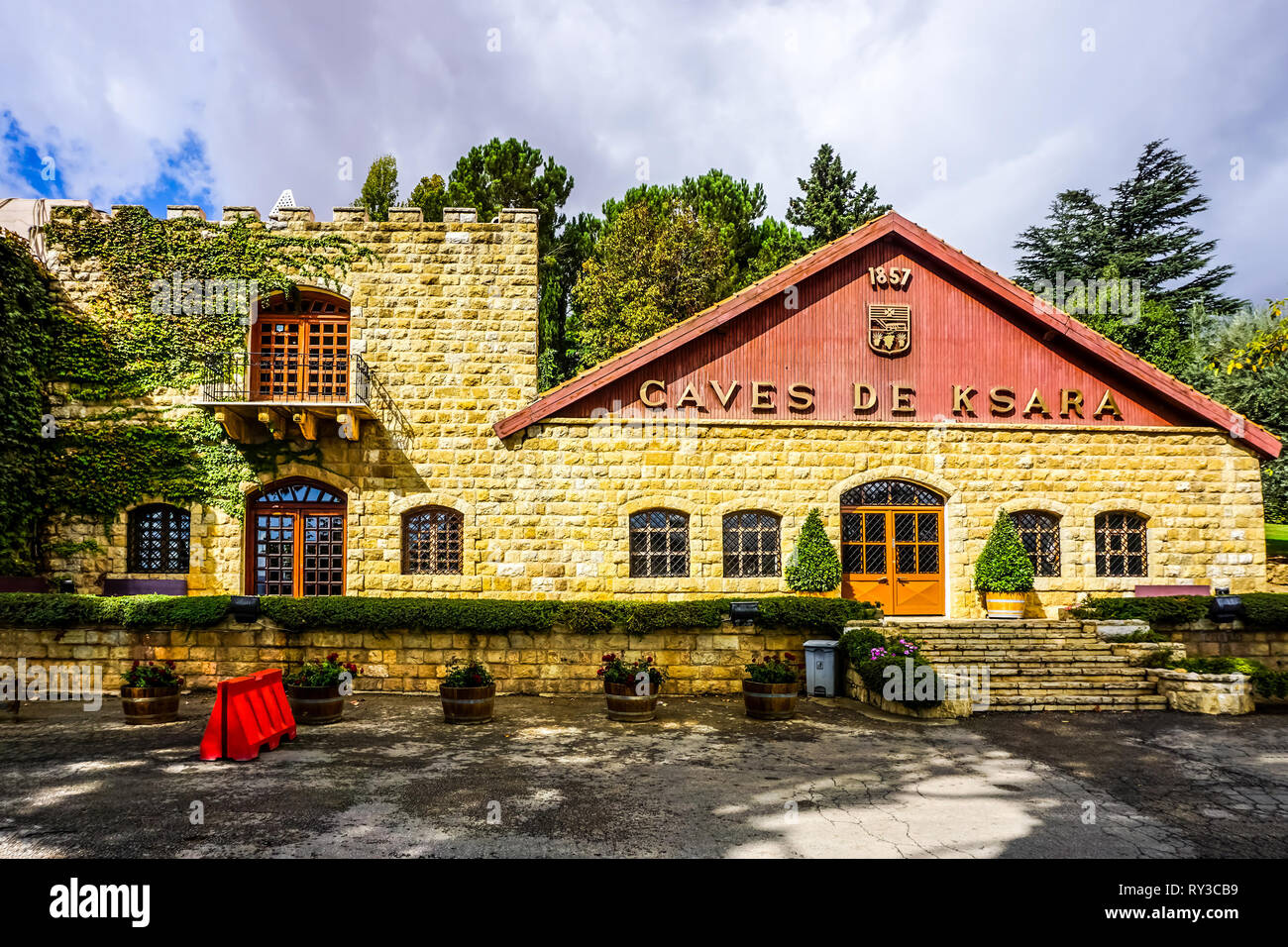 Zahle Chateau Caves De Ksara Famous Winery Frontal View Stock Photo - Alamy