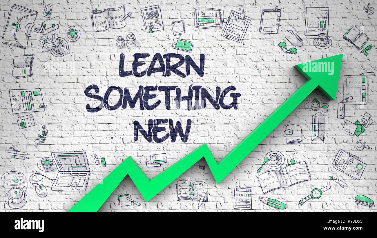 Learn Something New - Modern Style Illustration with Doodle Elements ...