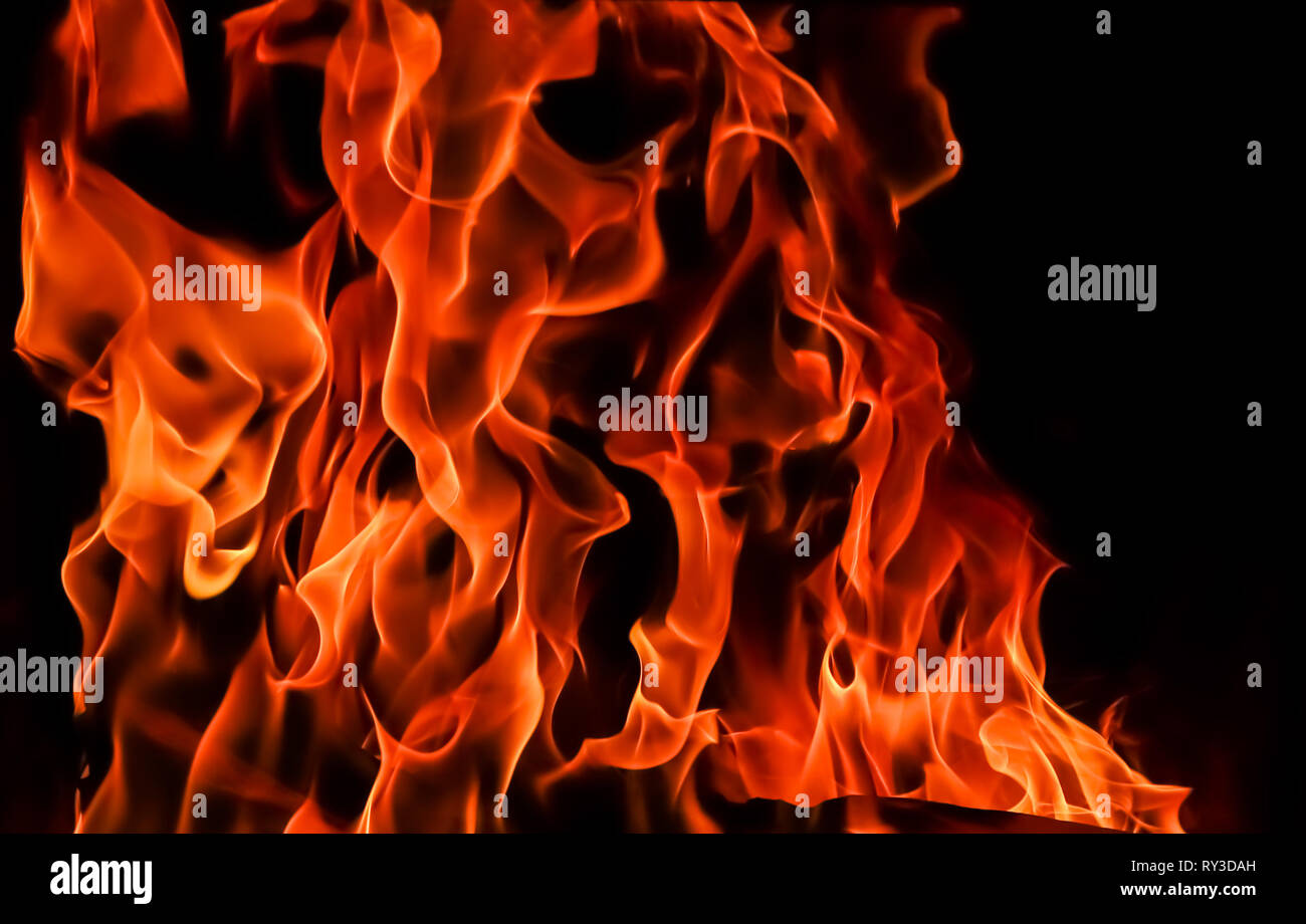Bright fiery black fire light hi-res stock photography and images - Alamy