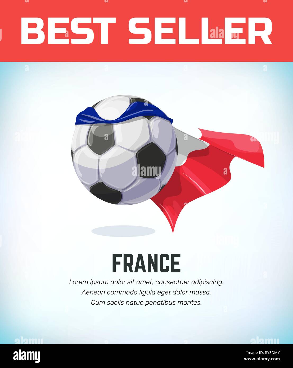 France football or soccer ball. Football national team. Vector ...
