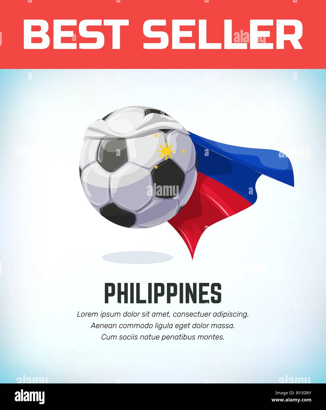 Philippines football or soccer ball. Football national team. Vector ...