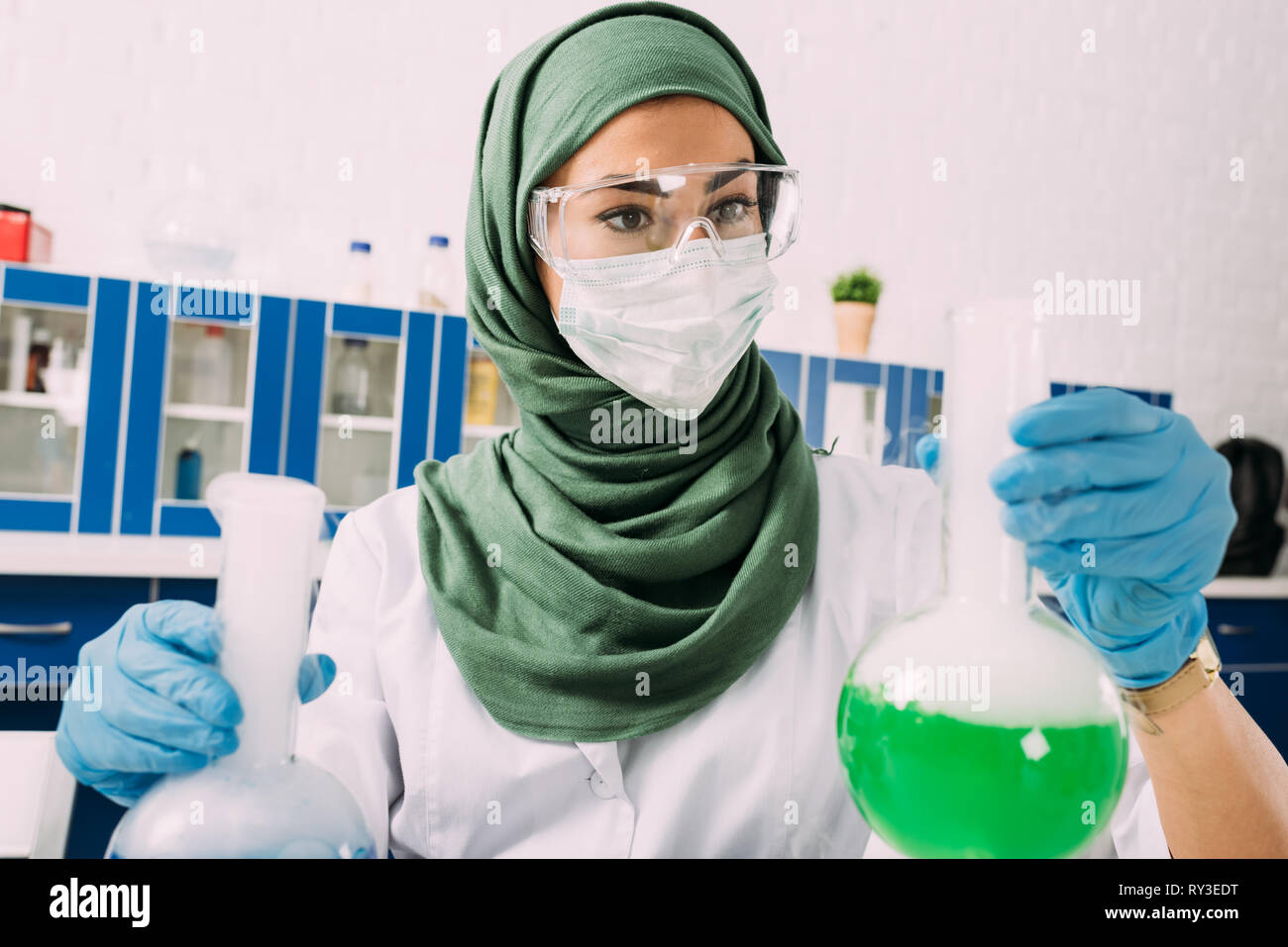 Beautiful female muslim scientist hi-res stock photography and images ...