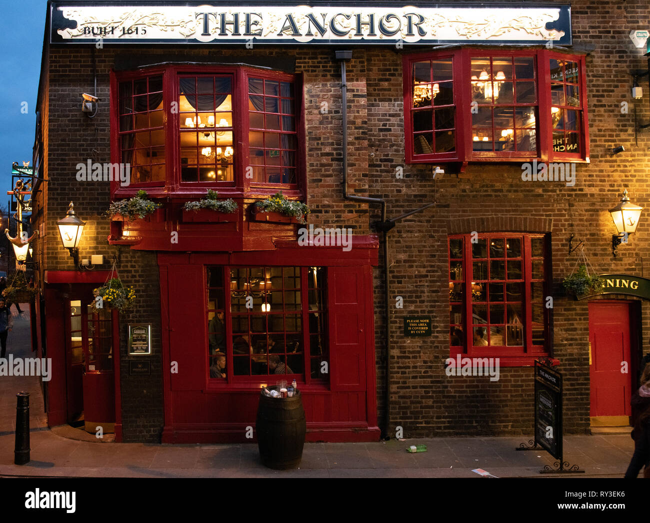 The Anchor Pub at Night time, London, England Stock Photo - Alamy