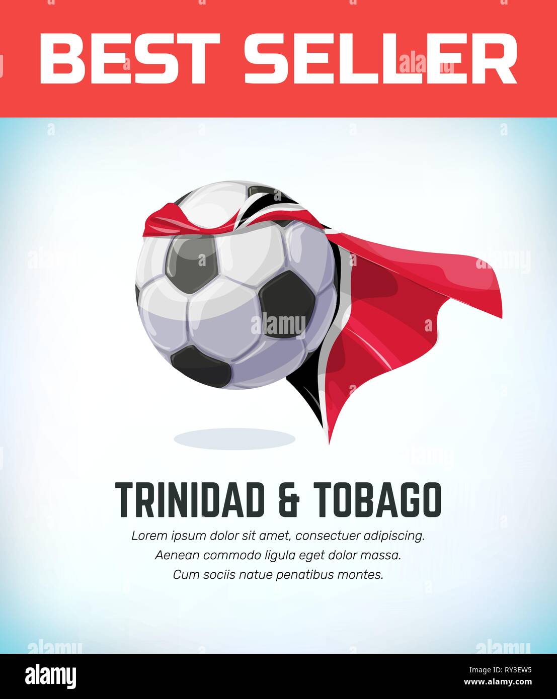 Trinidad and Tobago football or soccer ball. Football national team ...