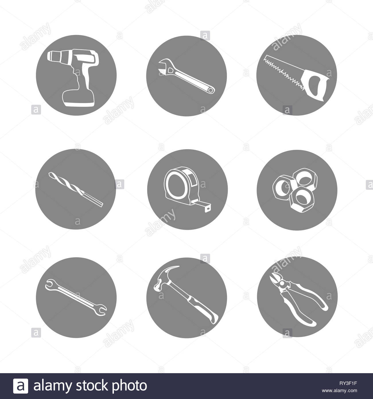 Maintenance Tools Drawing Stock Photos & Maintenance Tools Drawing ...