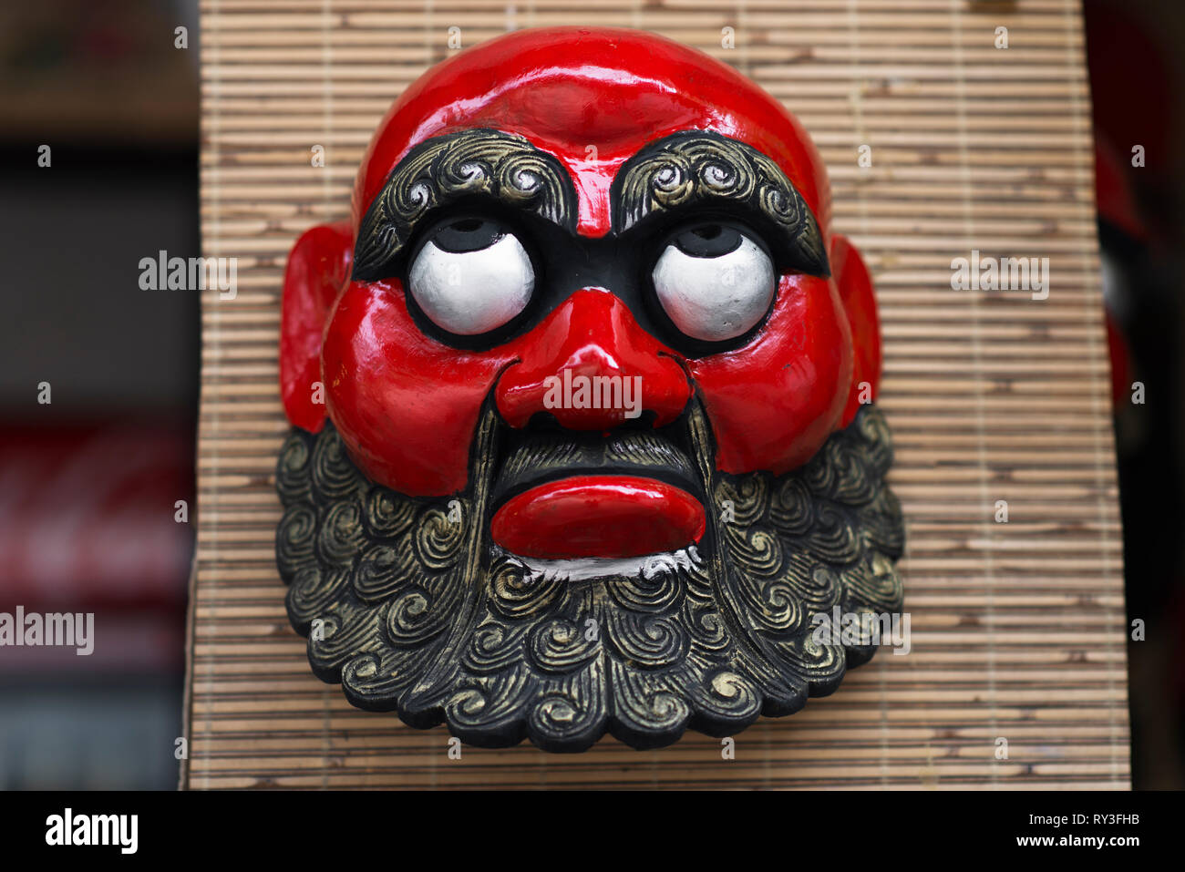 Traditional Vietnamese Red Mask, Vietnam Stock Photo - Alamy