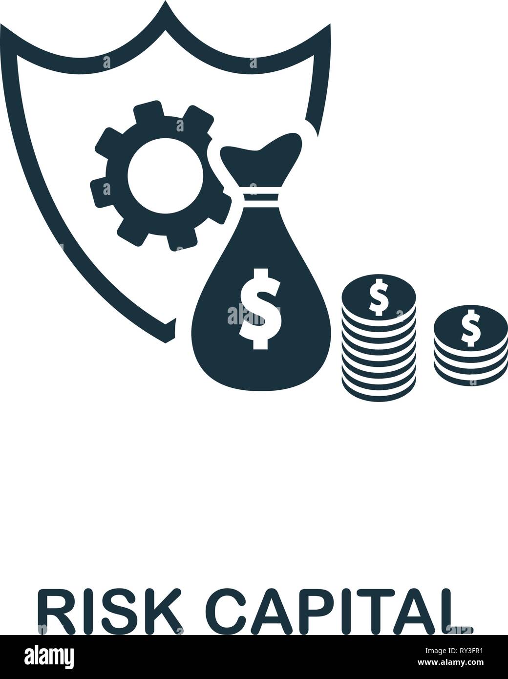 Risk management icon flat icon hi-res stock photography and images - Alamy