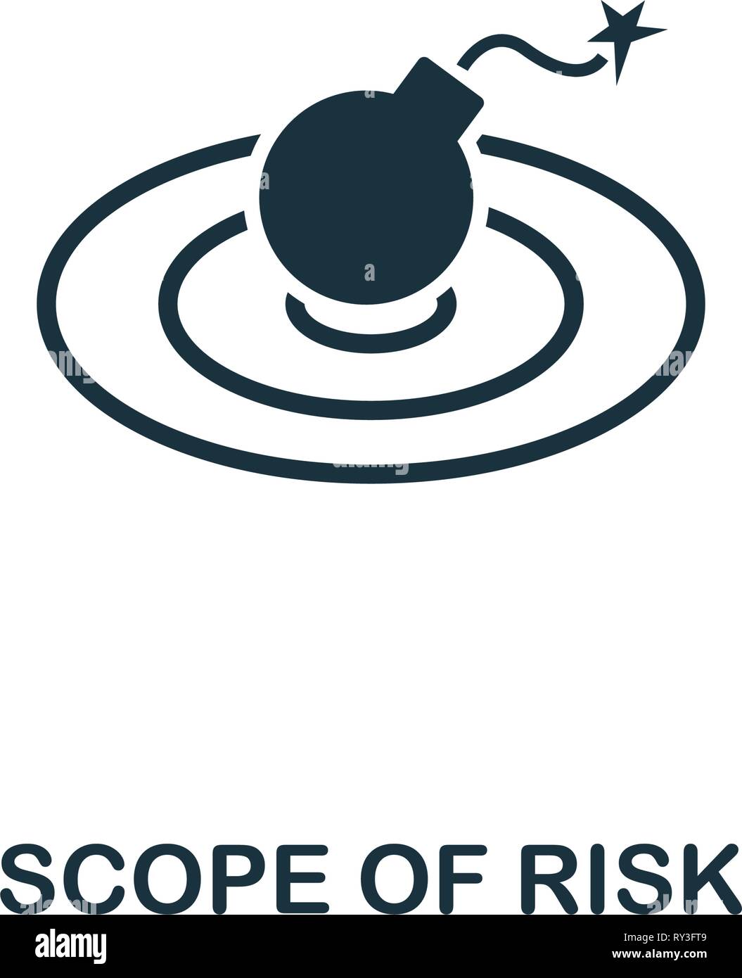 Risk management icon flat icon hi-res stock photography and images - Alamy