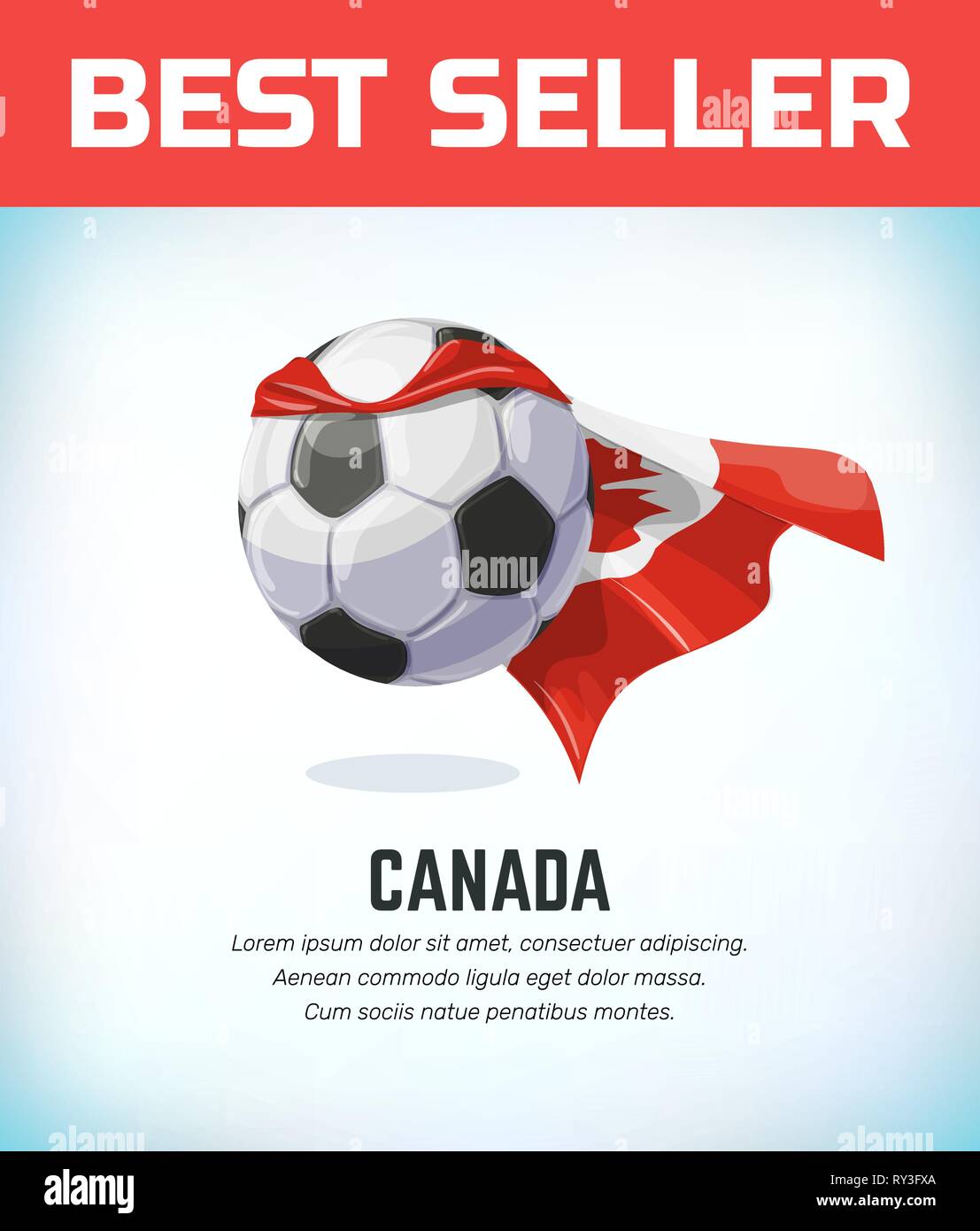 Canada football or soccer ball. Football national team. Vector ...
