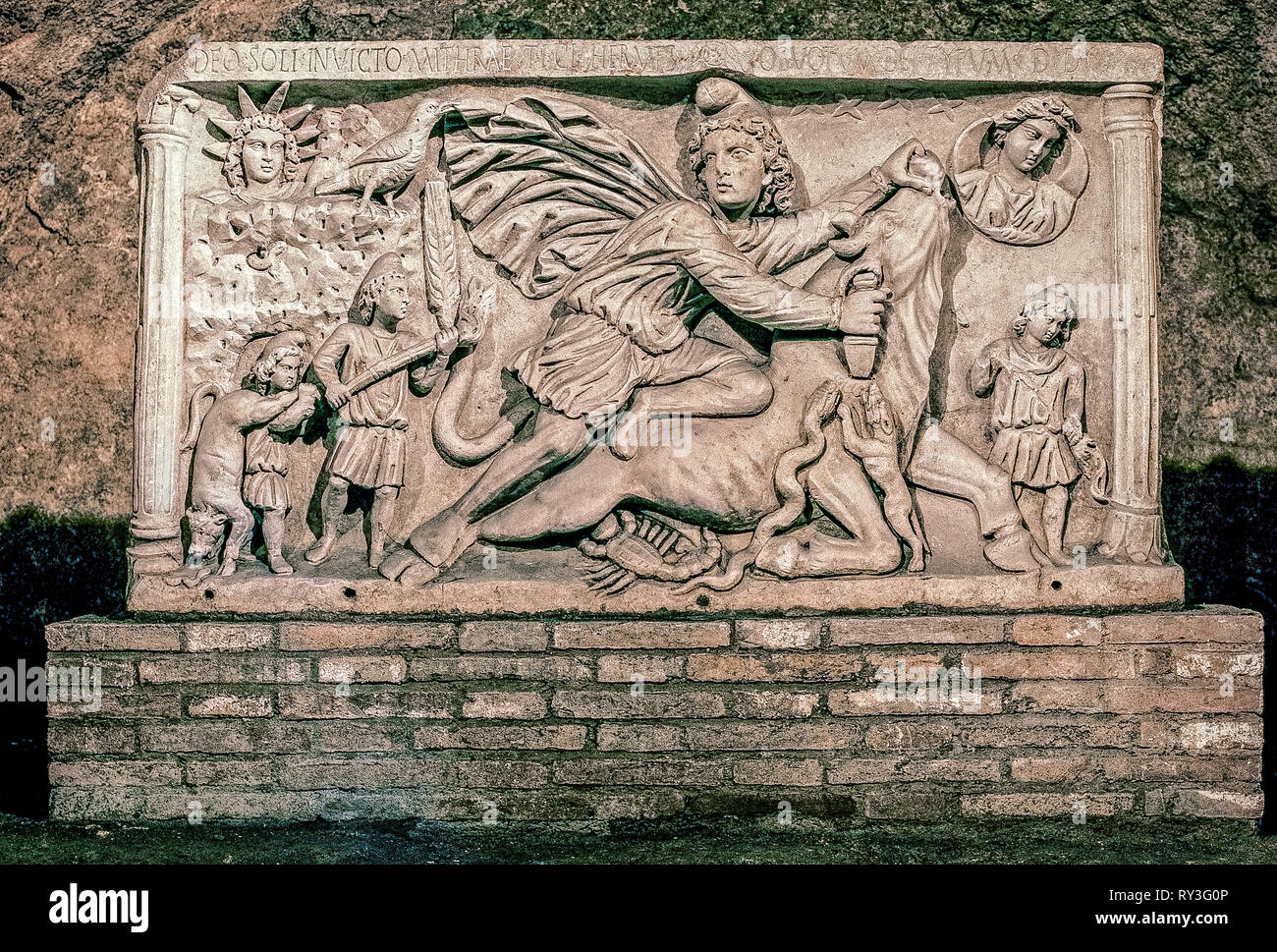 Italy Lazio Rome, Roman archeology- Rome Underground - Mithraeum of the ...