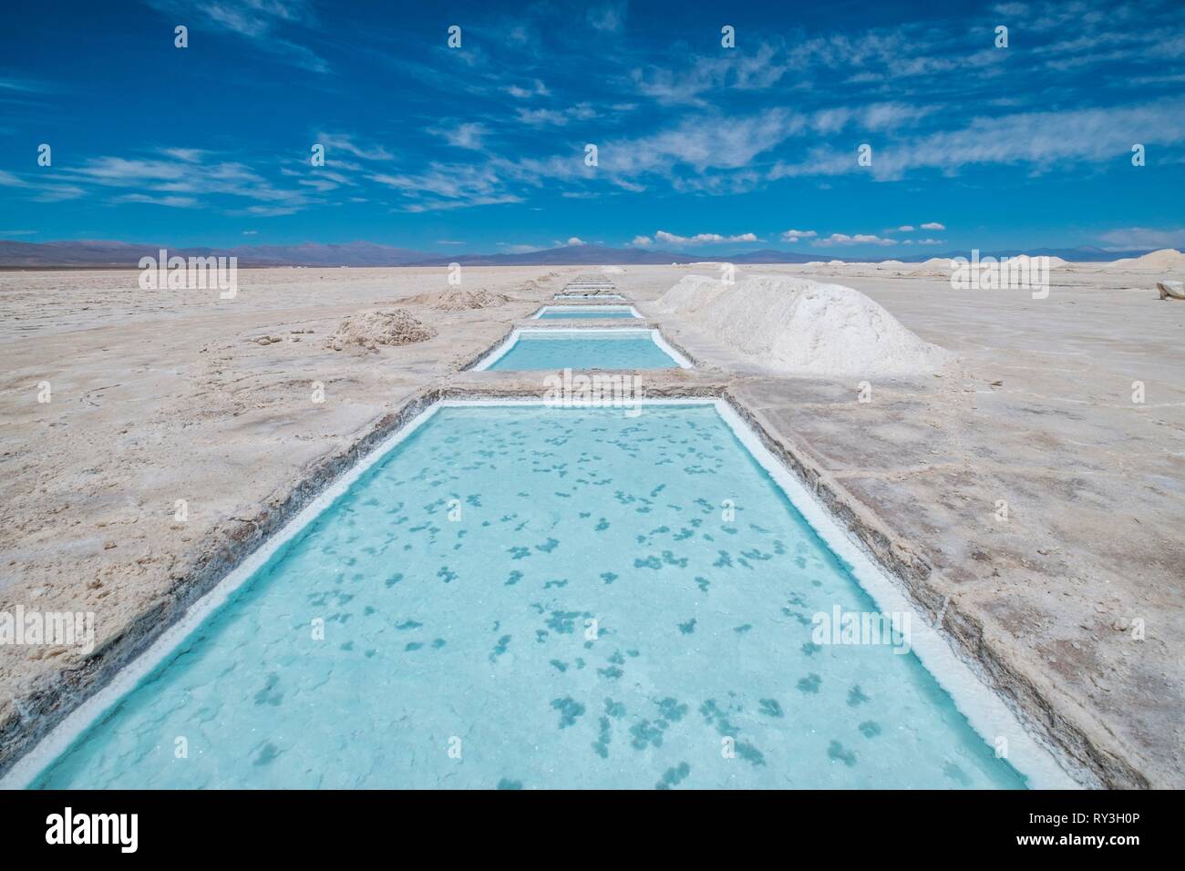 Argentina, Salta province, Puna desert, San Antonio de Los Cobres, Salt ...