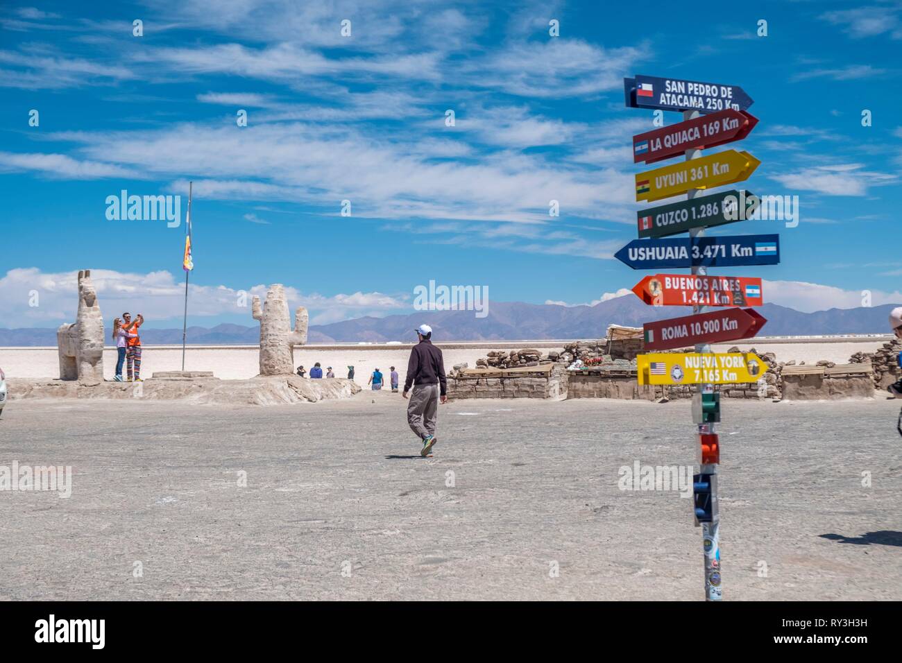 Argentina, Salta province, Puna desert, San Antonio de Los Cobres, Salt ...