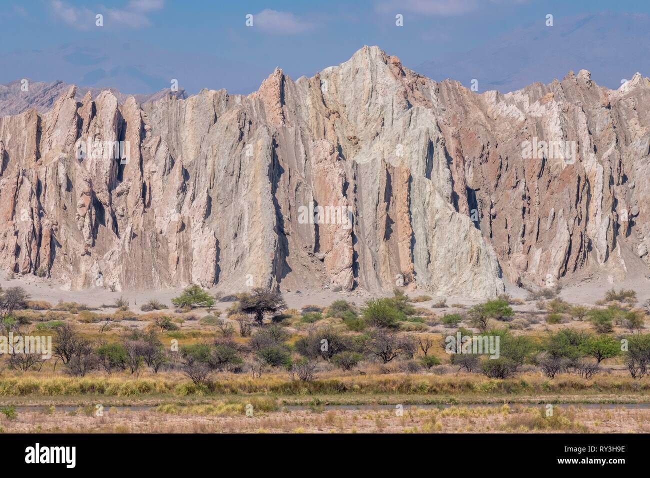 Argentina, Salta province, Valles Calchaquies, Rio Calchaqui, Monumento ...