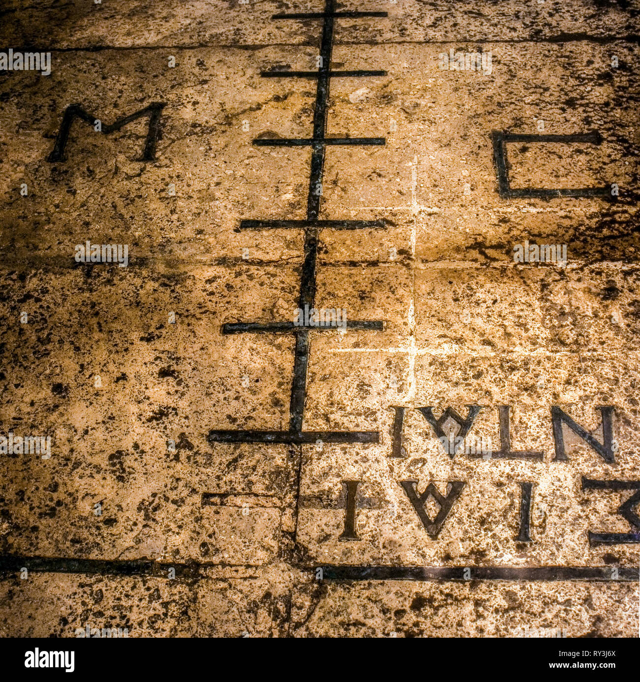 Italy Lazio Rome - Rome Underground Roman archeology Sundial of ...