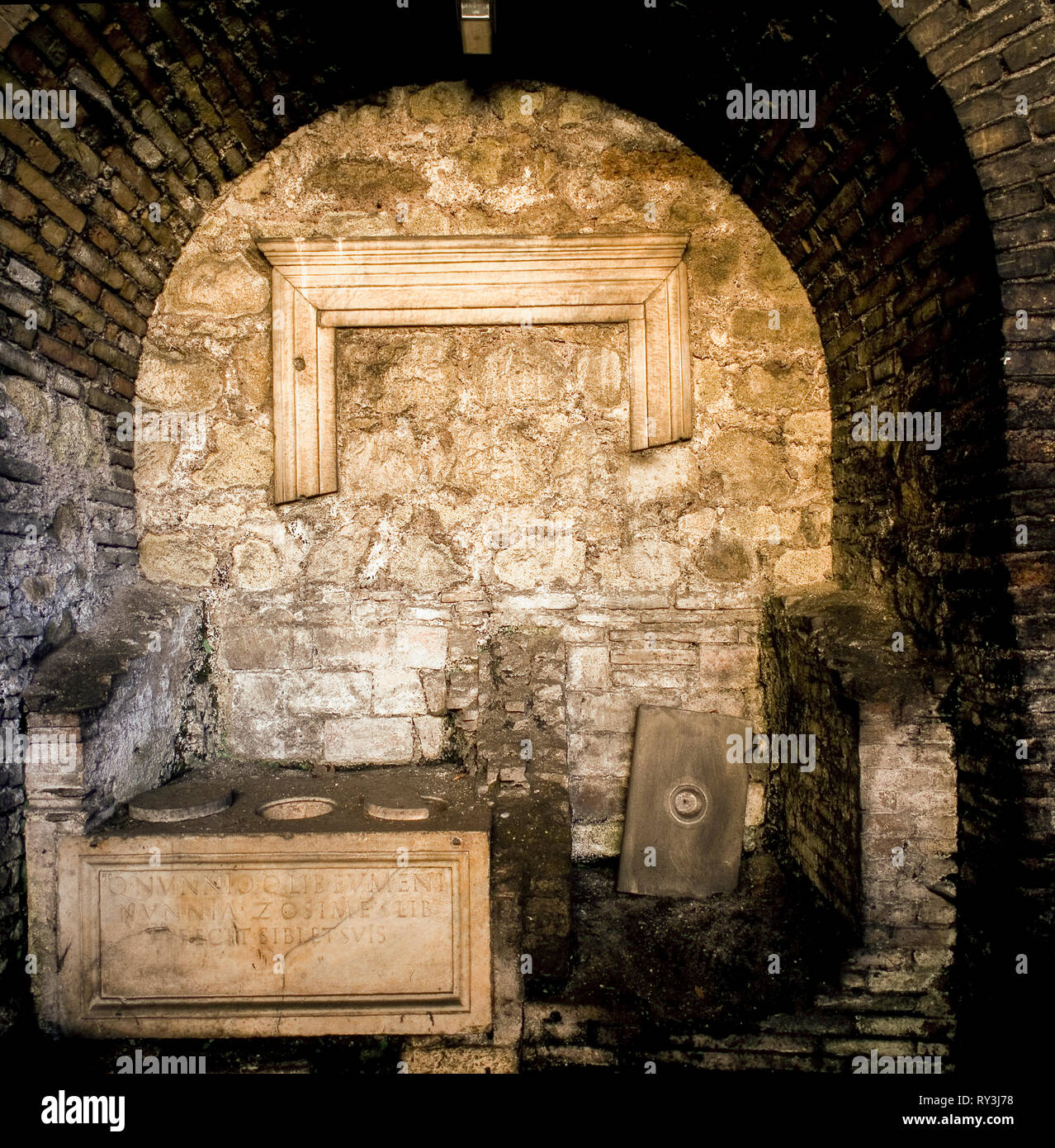 Rome archeology wall hi-res stock photography and images - Alamy