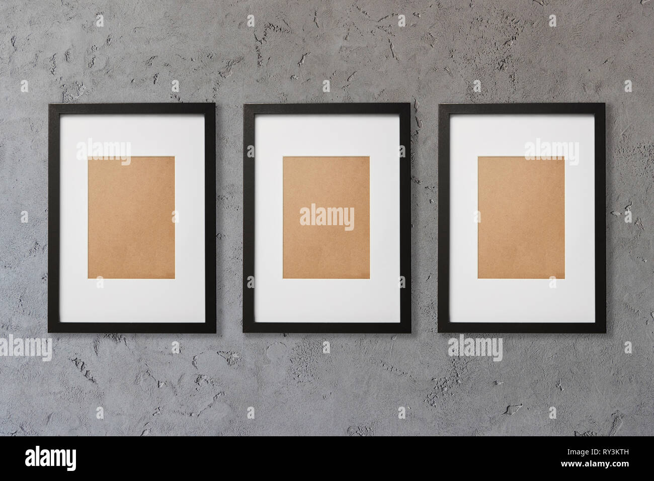 blank decorative square frames on grey background Stock Photo - Alamy