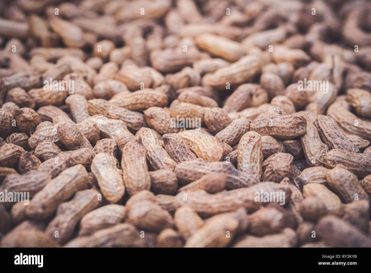 Texture of many peanuts are dried in the sun. Concepts of agricultural ...