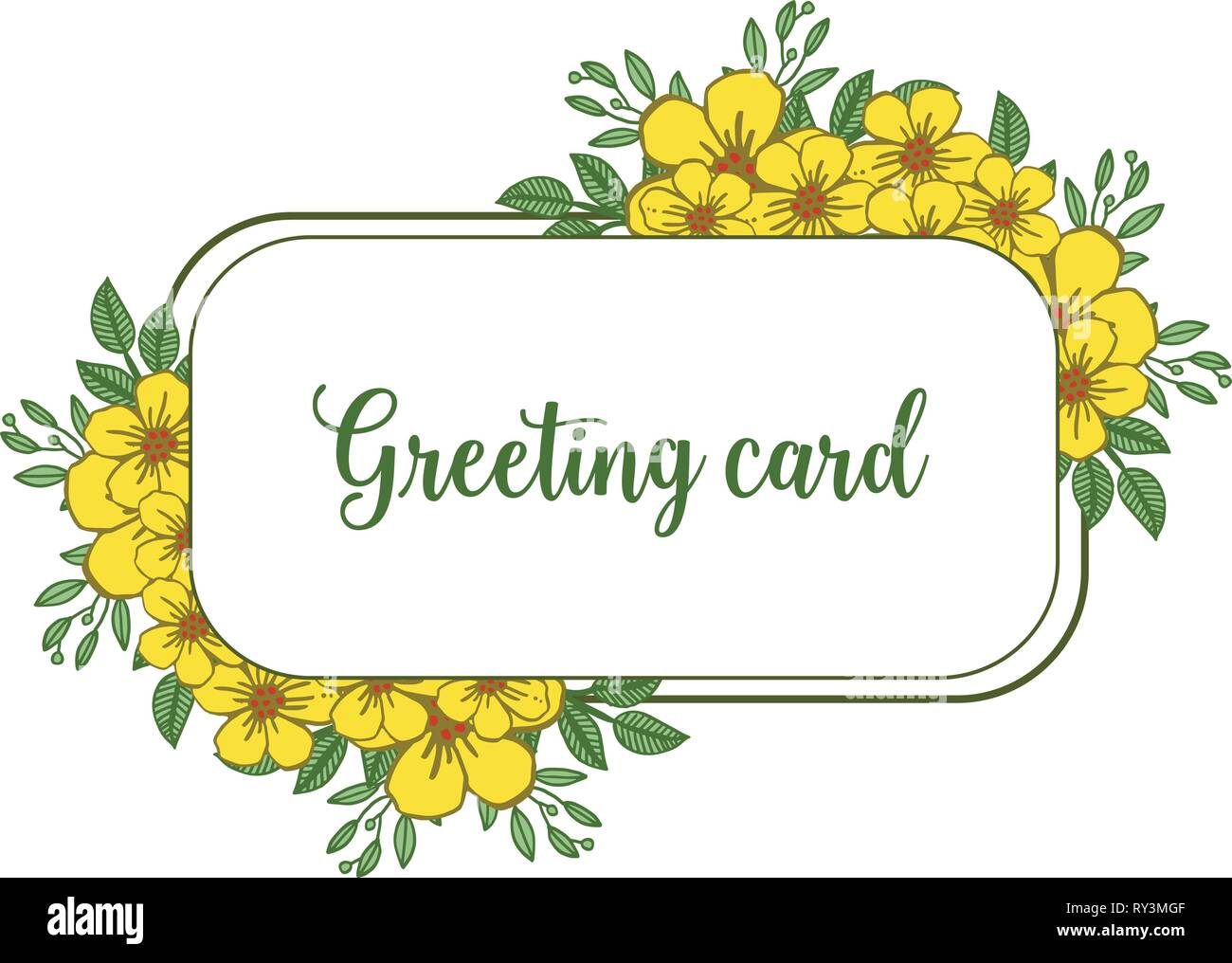 Vector illustration design artwork floral frame for template of ...